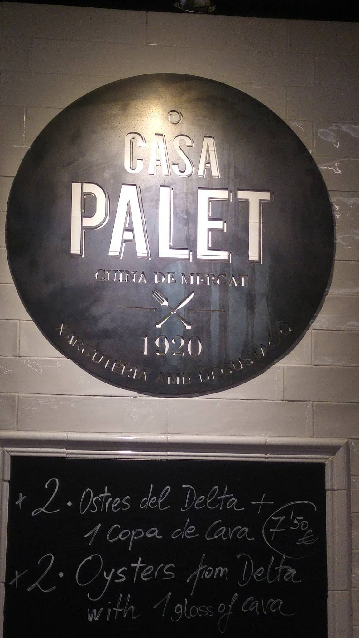 Carta del restaurante Casa Palet, Barcelona, Calle Laforja 9