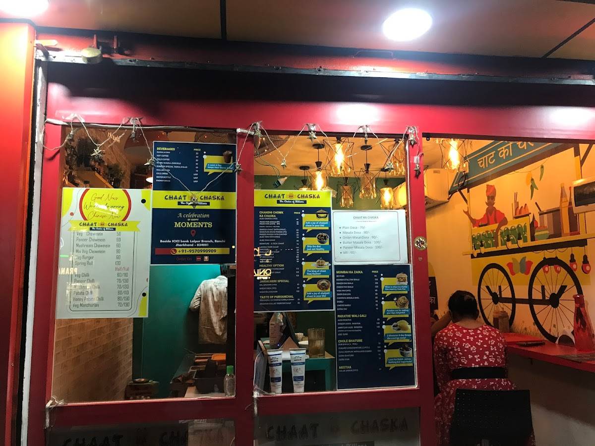 Menu at Chaat ka Chaska, Ranchi