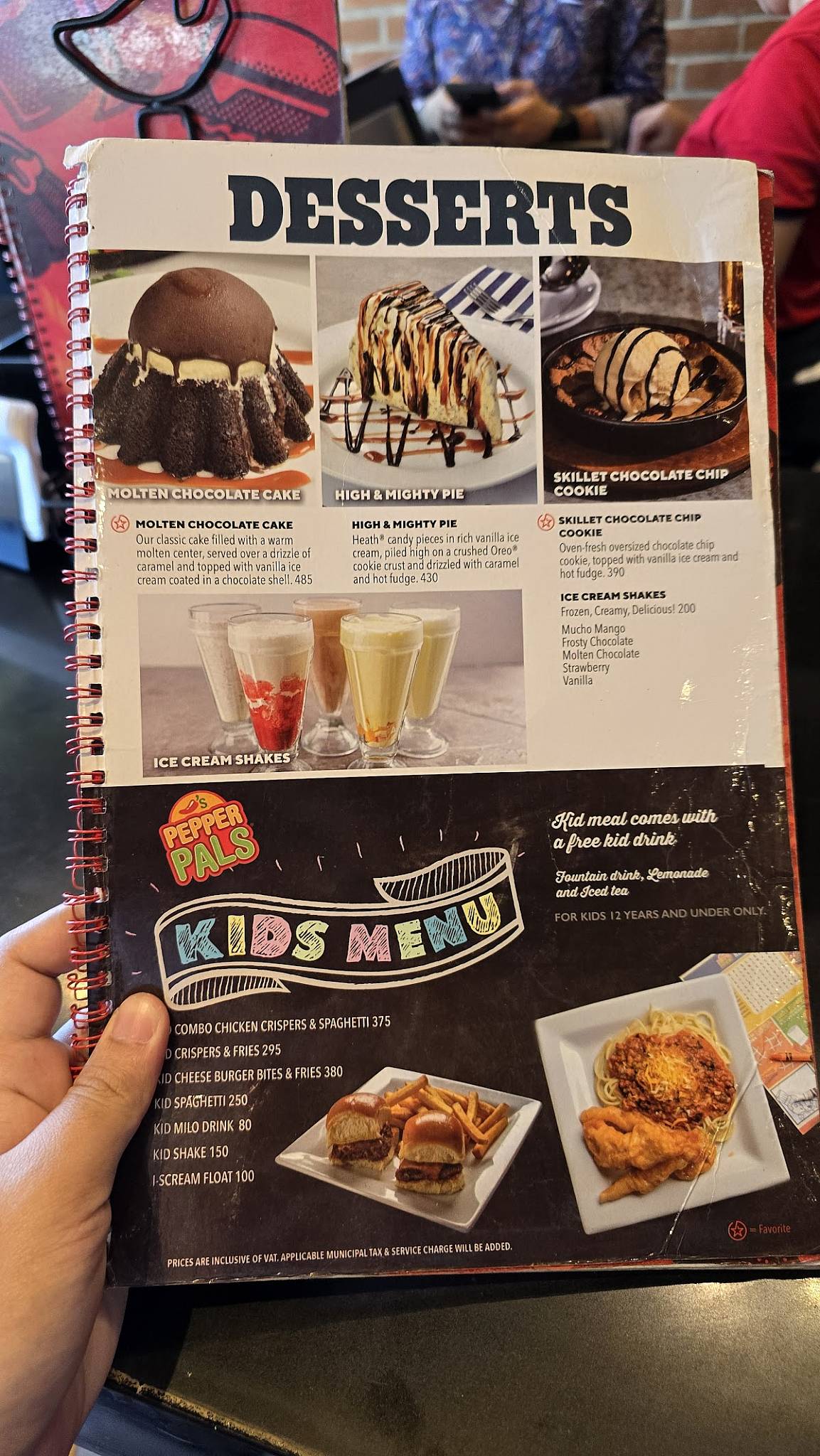 Menu at Chili's Ayala Center Cebu restaurant, Cebu City