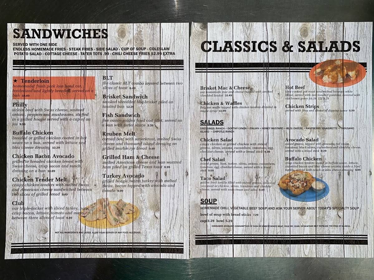 Menu at Chuckwagon Restaurant, Adair
