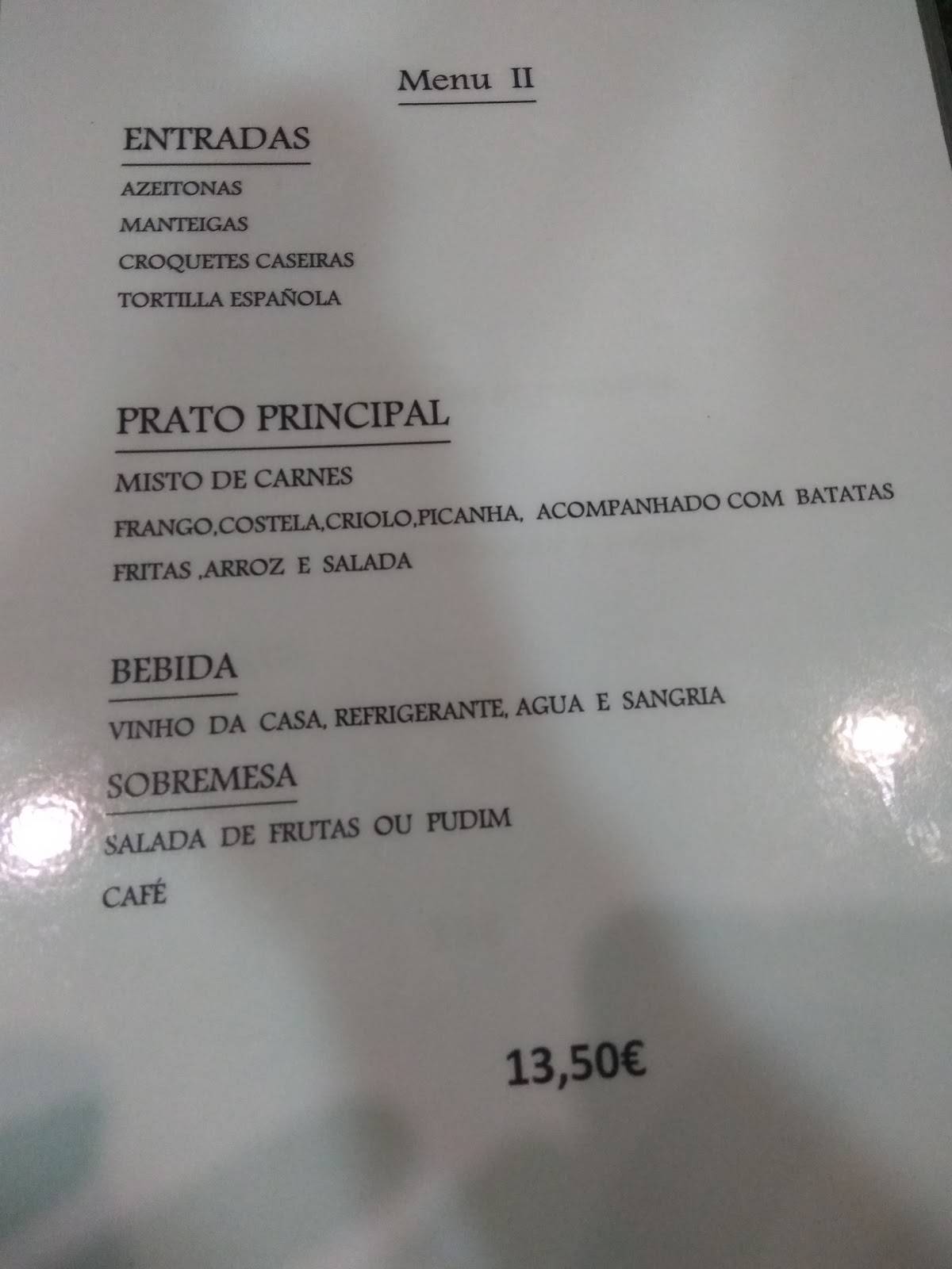 Menu em Churrasqueira Anda'lusa restaurante, Monção