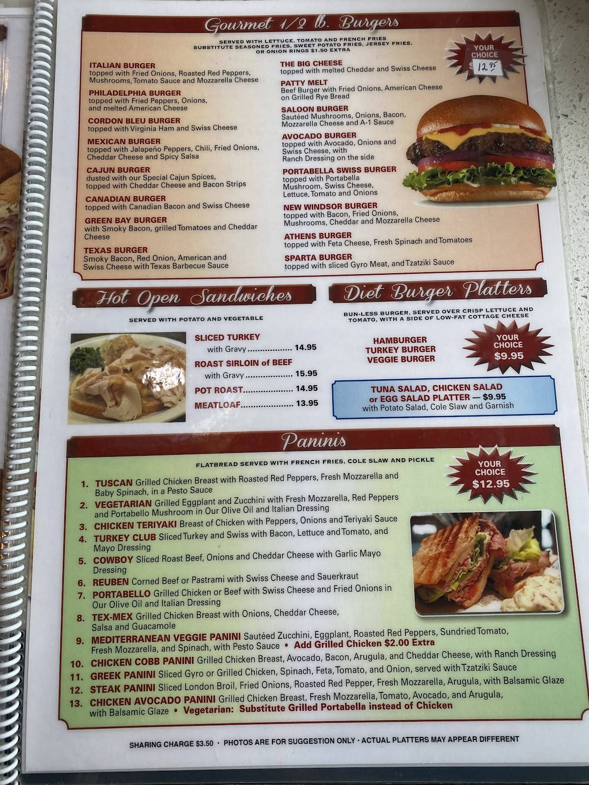 Menu at Coach Diner restaurant, New Windsor
