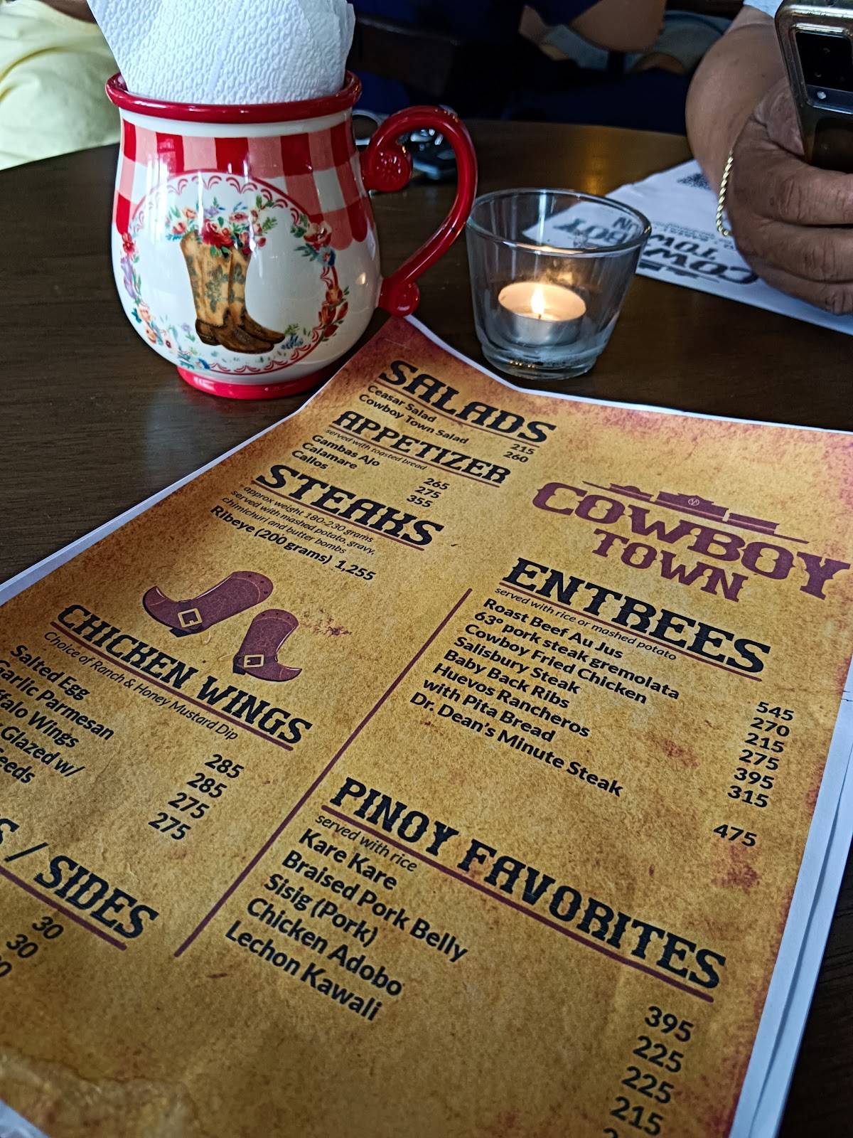 Menu at Cowboy Town Resto, Bakery and Shoppe, Impasug-ong