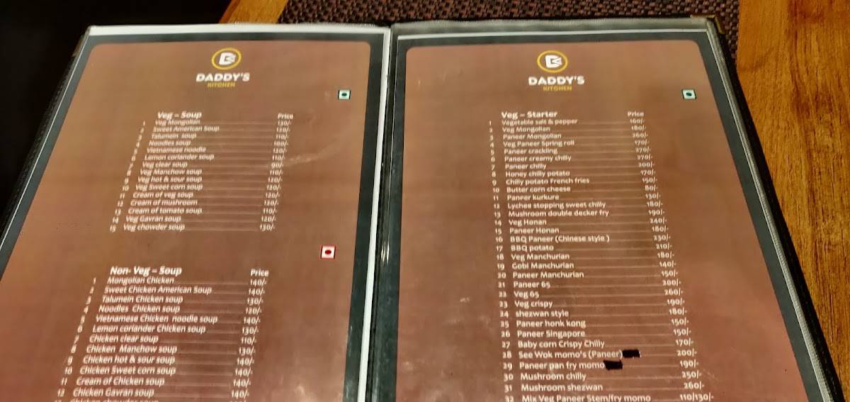 Menu at DADDY'S KITCHEN MULTIiCUuSINE restaurant, Kolhapur