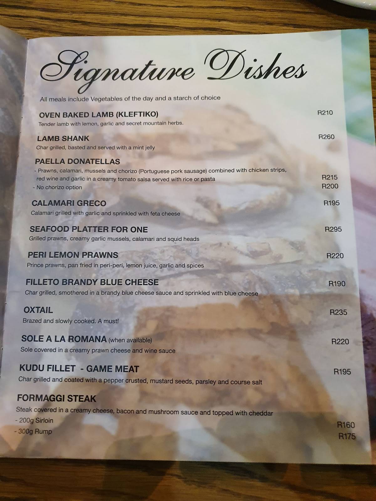 Menu at DONATELLA'S MONTECASINO restaurant, Randburg, Monte Casino ...