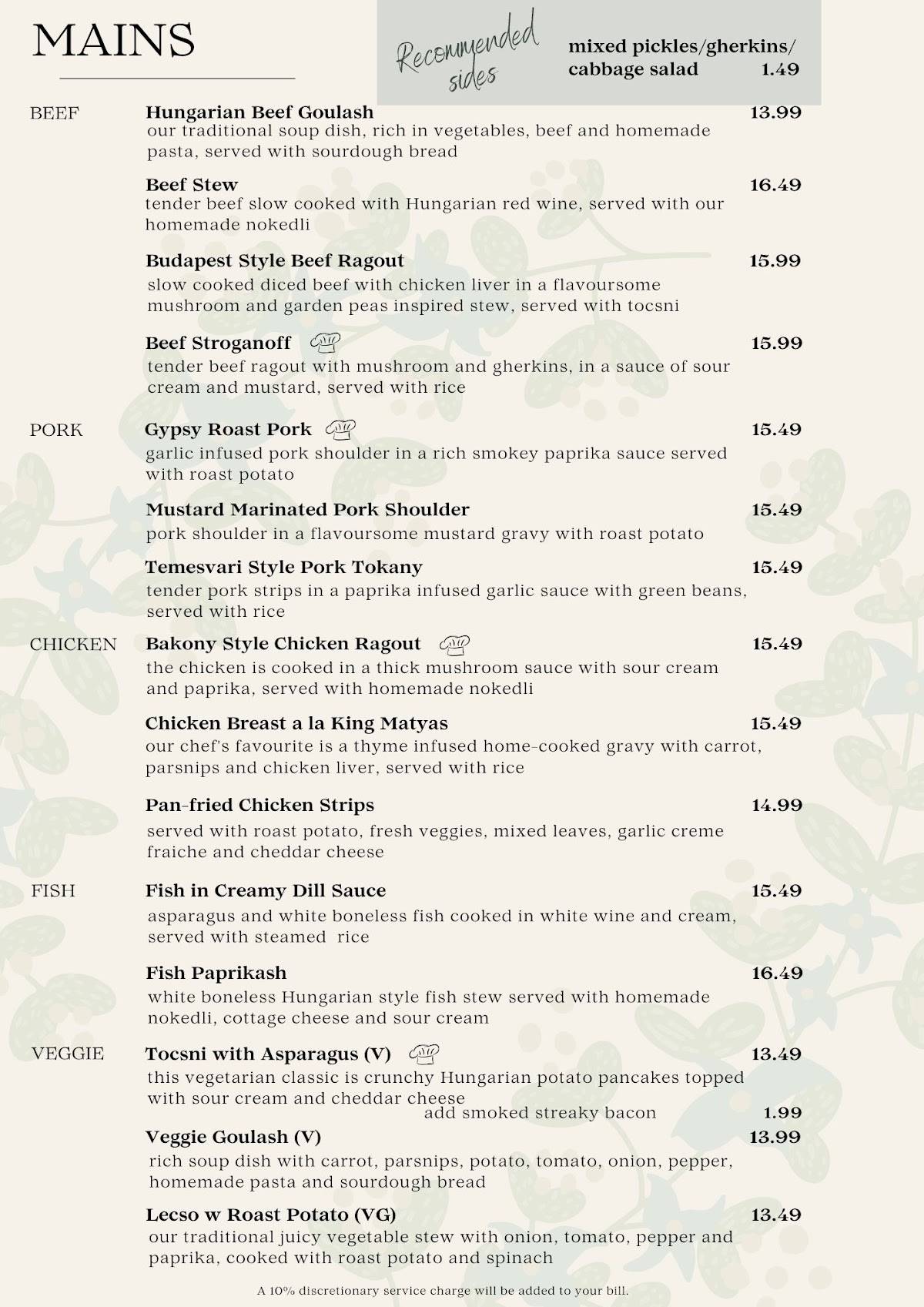 Menu at Deck Café & Restaurant, Bristol