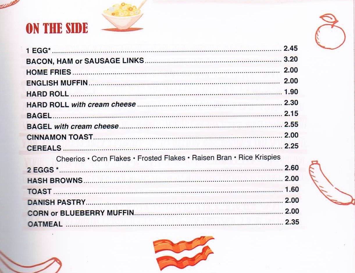 Menu at Dobb's Country Kitchen restaurant, Hallstead