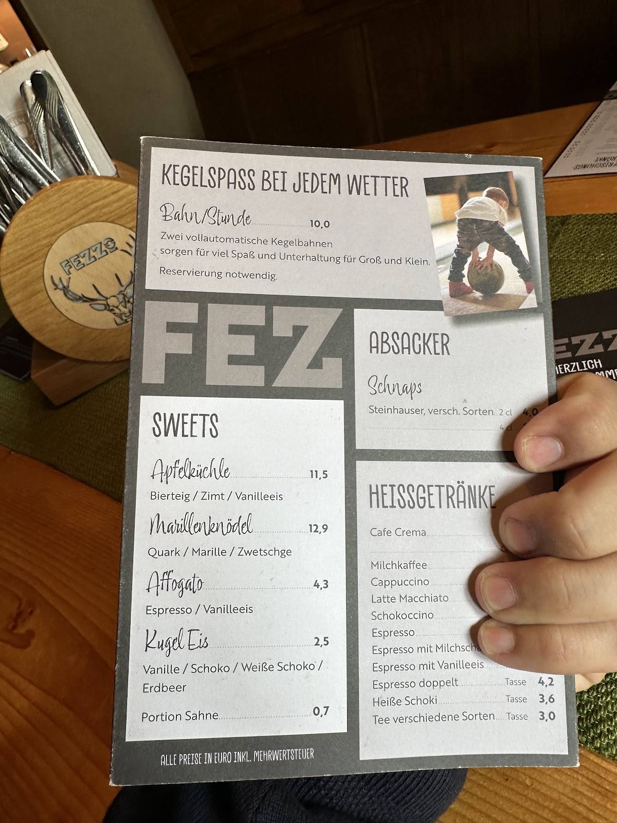 Speisekarte von Dorfwirtschaft HIRSCHEN beim FEZZO restaurant, Oberreute