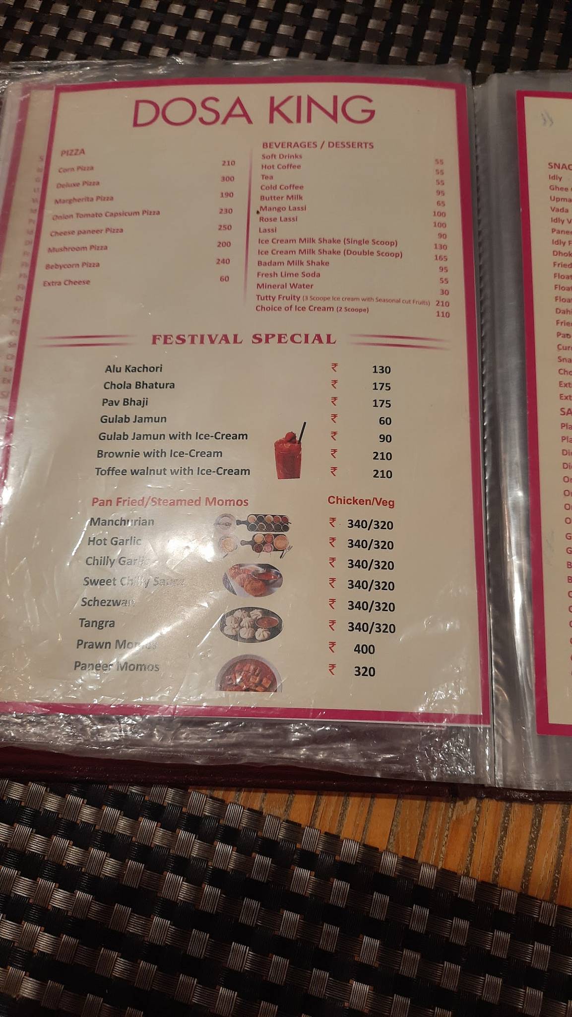 Menu at Dosa King & Hong Kong - Best Dosa South Indian Food Chinies ...