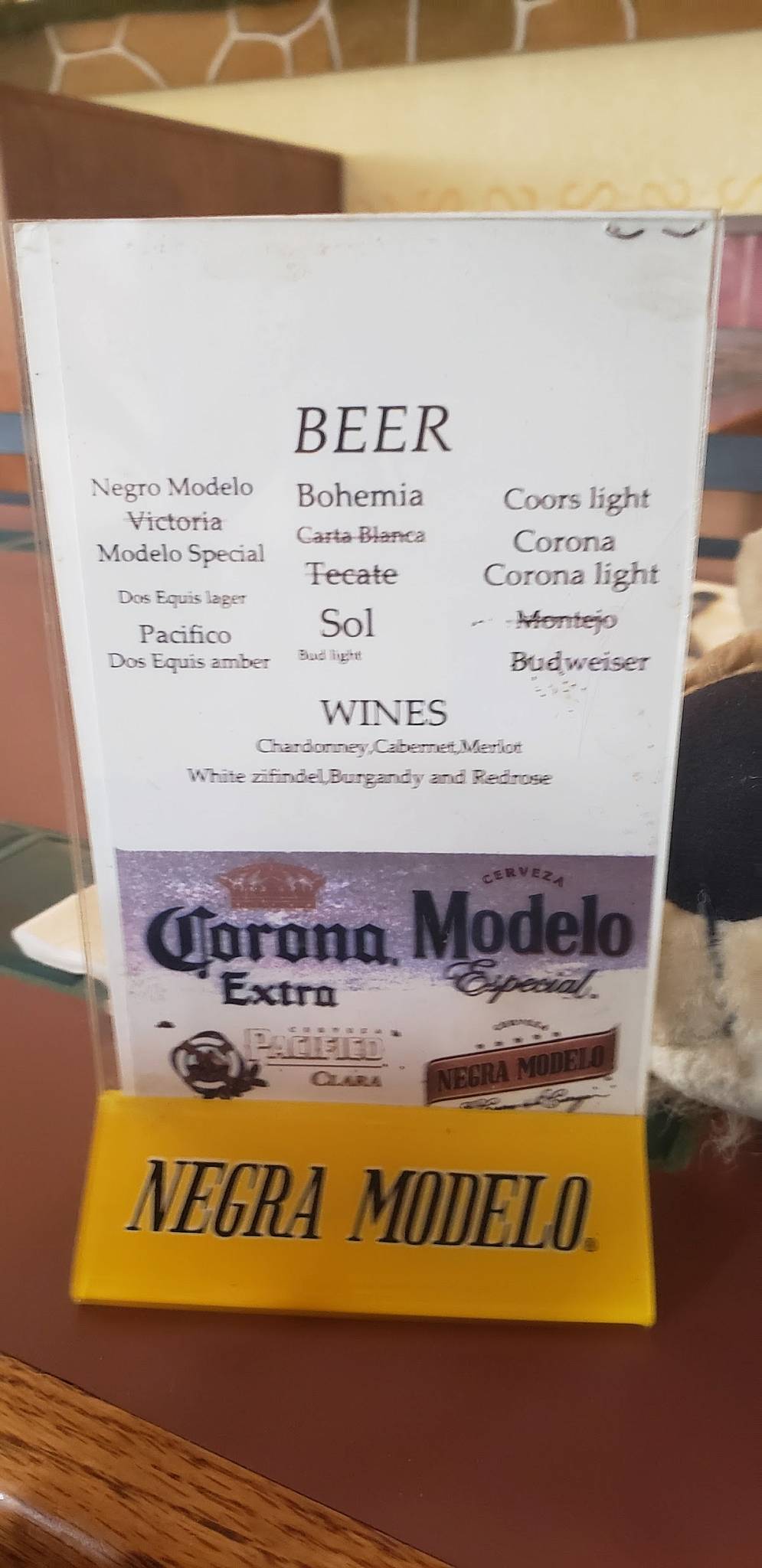 Menu at El Charro Grill Mexican Restaurant, Sumner