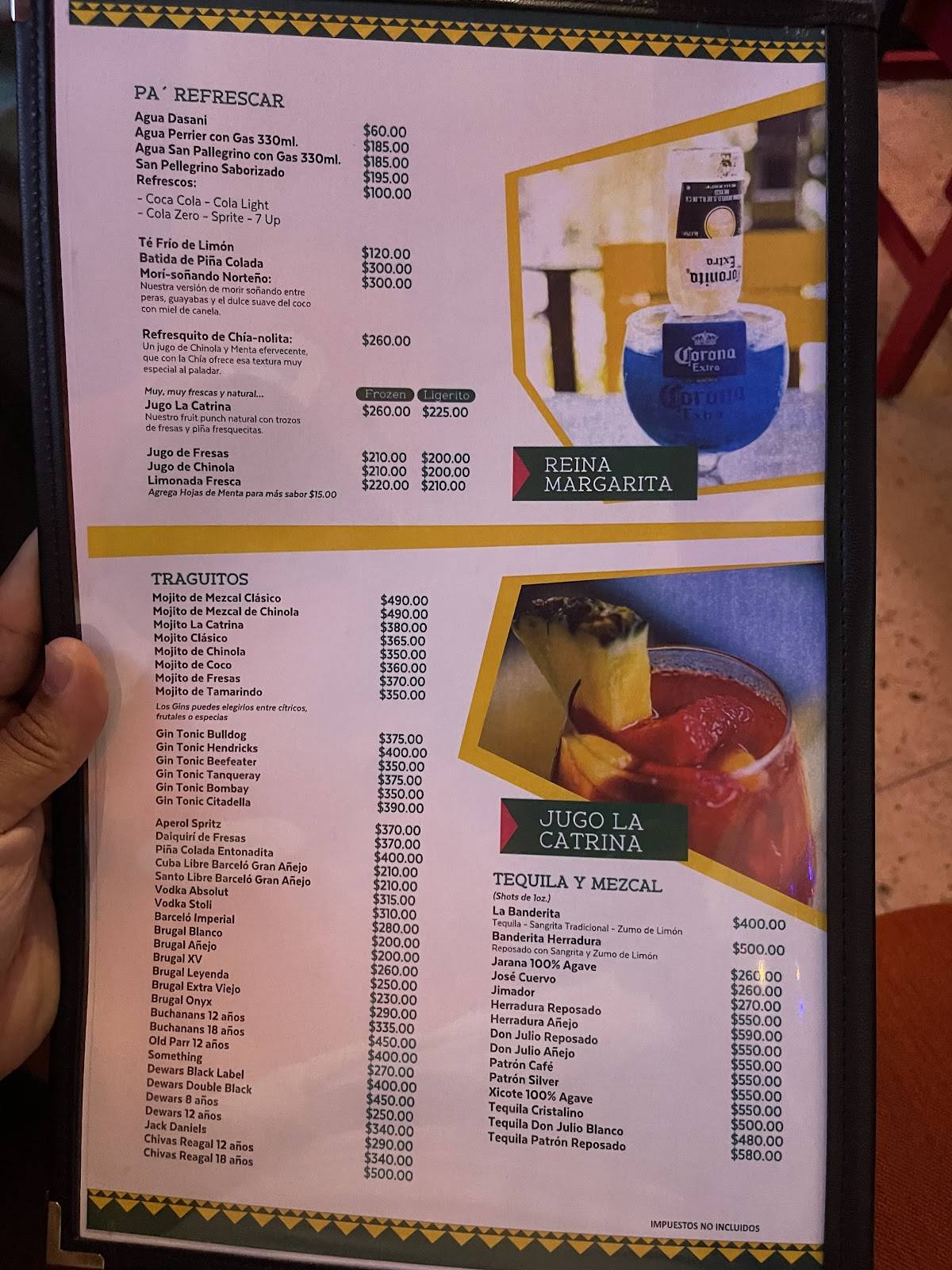 Carta del restaurante El Taquito Norteño - Arroyo Hondo, Santo Domingo