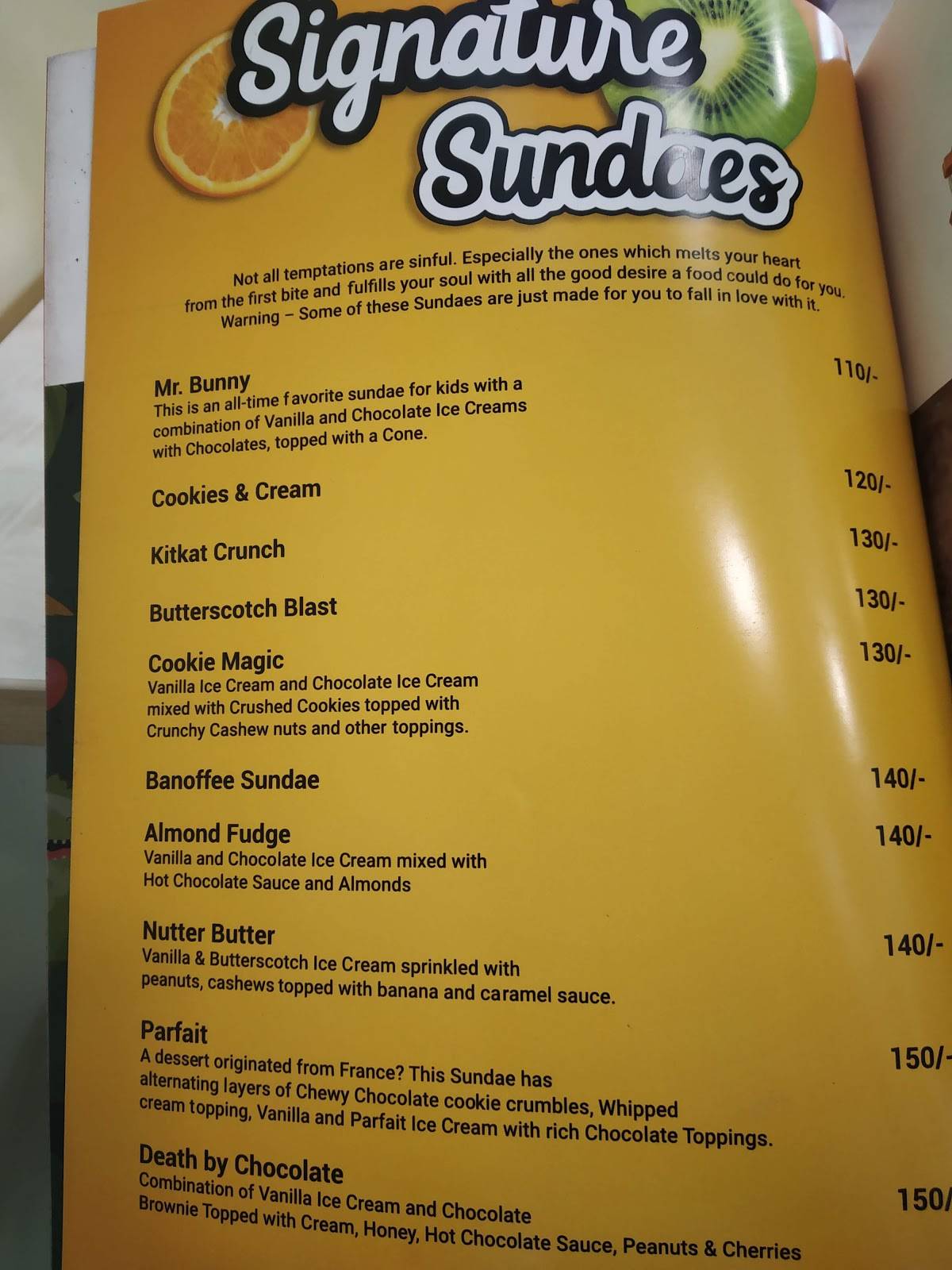 Menu at Falooda Nation Hsr Layout, Bengaluru, 191