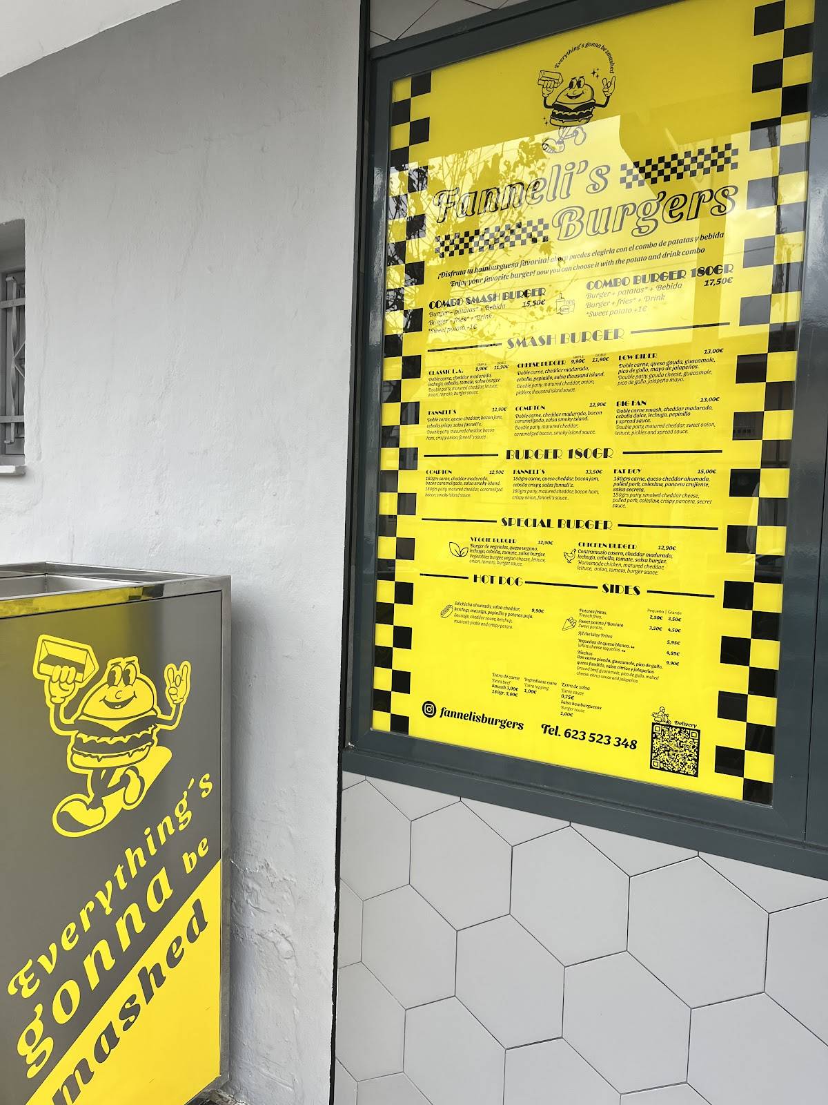 Menu at Fanneli's Burger Albir restaurant, L'Albir