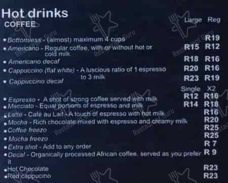 Menu at Food Lover's Market cafe, South Africa, Sunward Lifestyle Centre