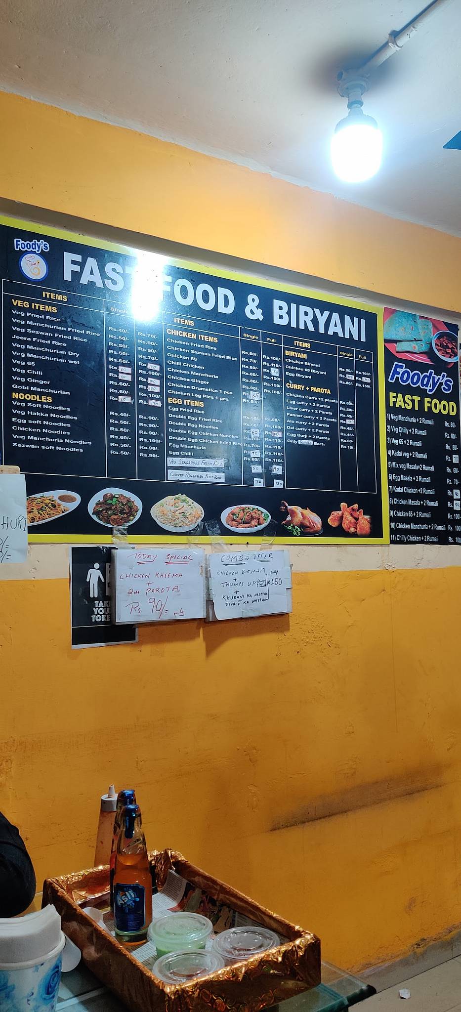Menu at Foody's Fast FOOD & BIRYANI, Hyderabad
