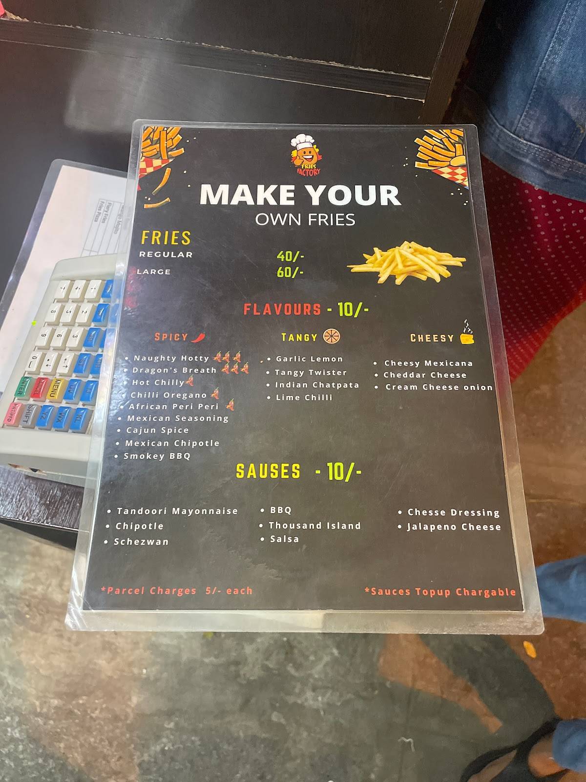 Menu at Fries Factory, Bengaluru