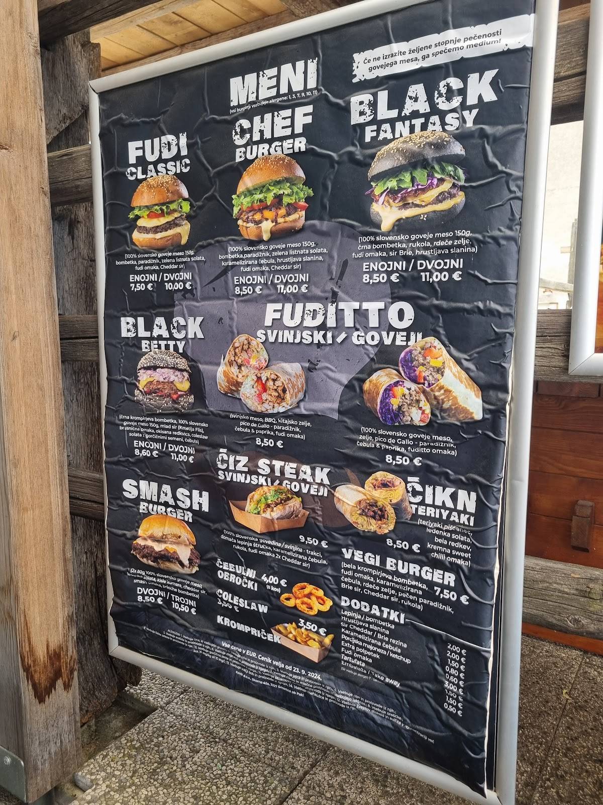 Menu da Fudi street food ristorante, Polzela