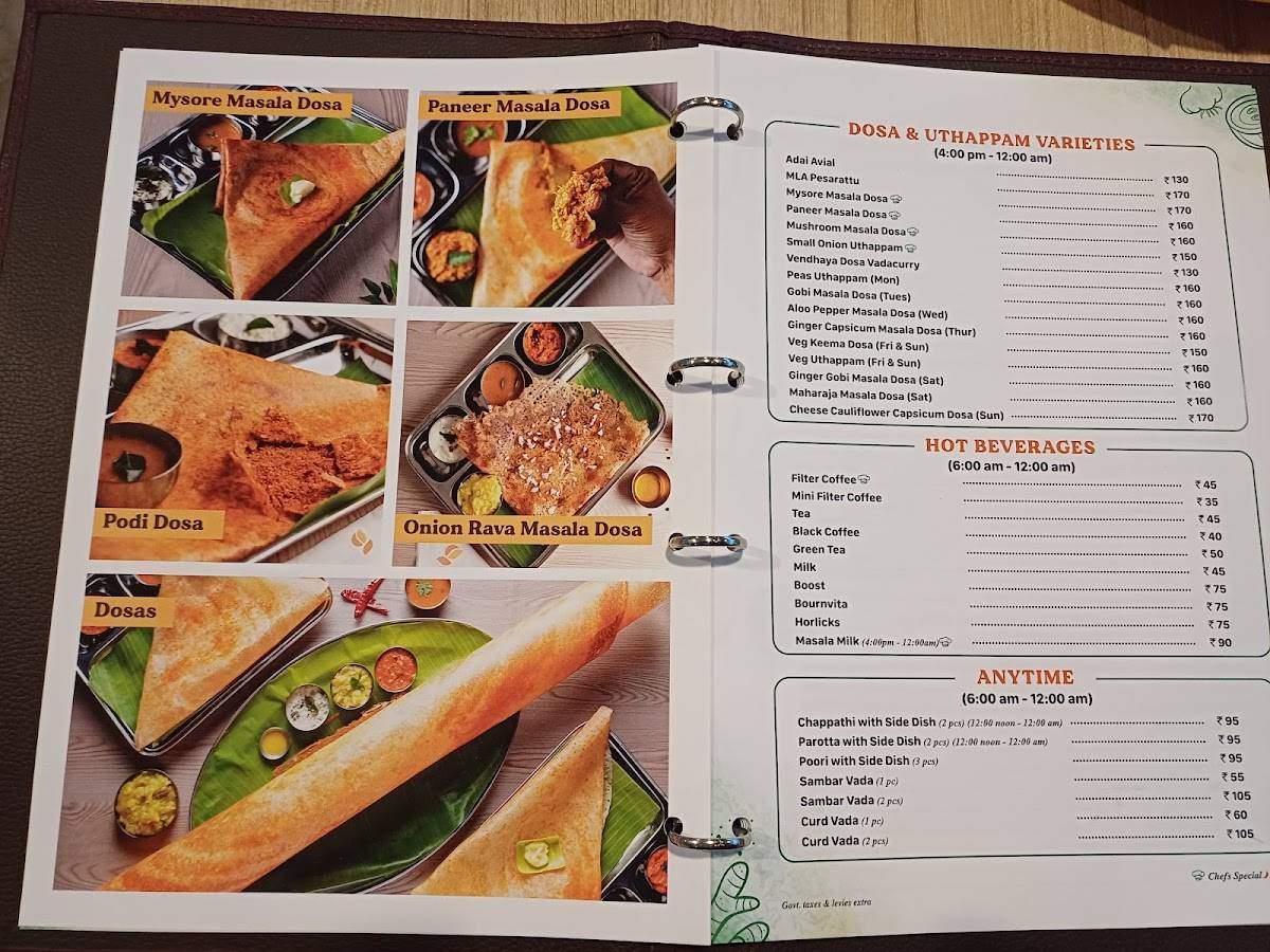 Menu at Geetham Veg Restaurant Navalur, Chennai