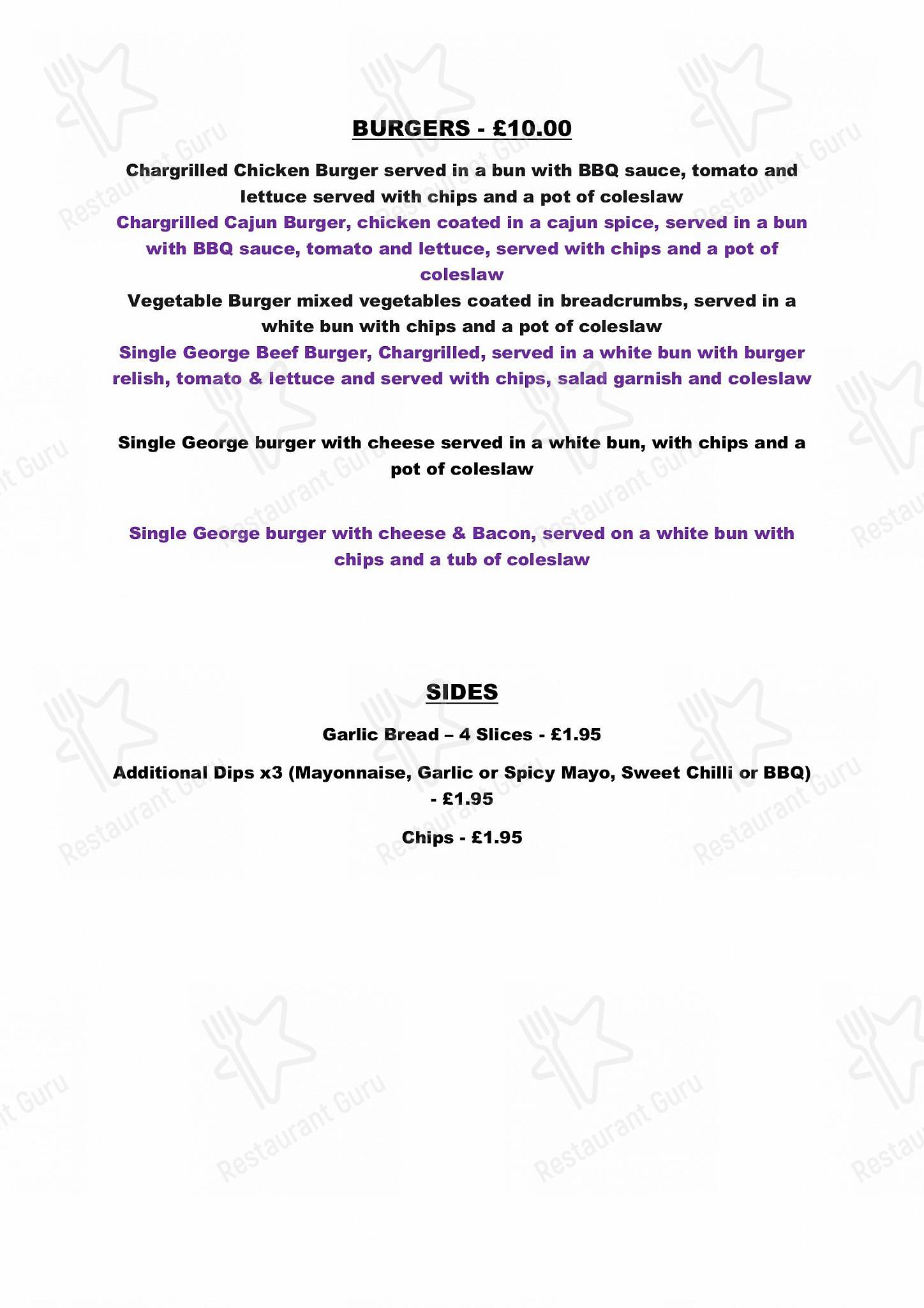 Menu at The George Hotel restaurant, Montrose