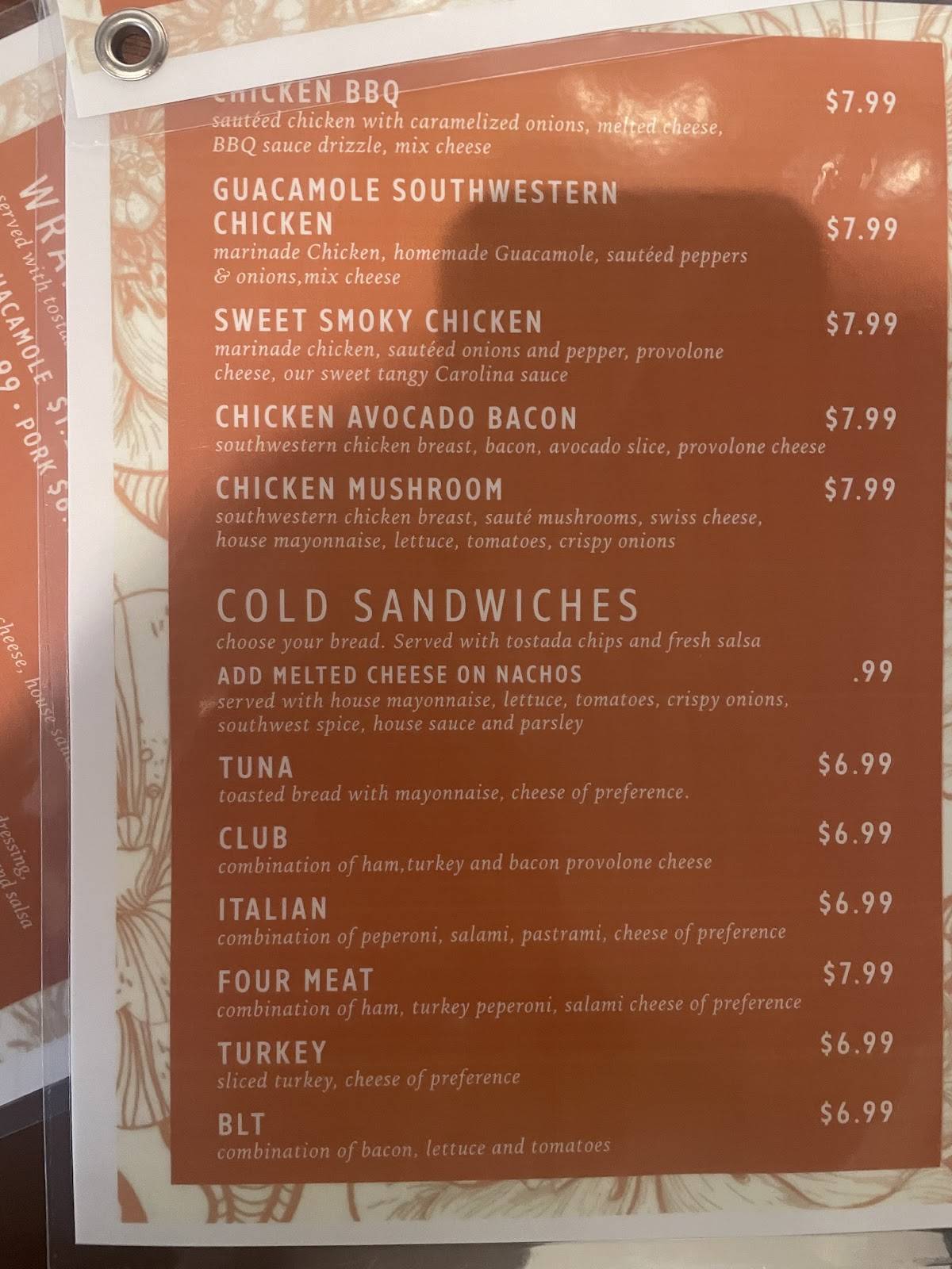 Menu at Getsemani Cafe Sawgrass, Sunrise