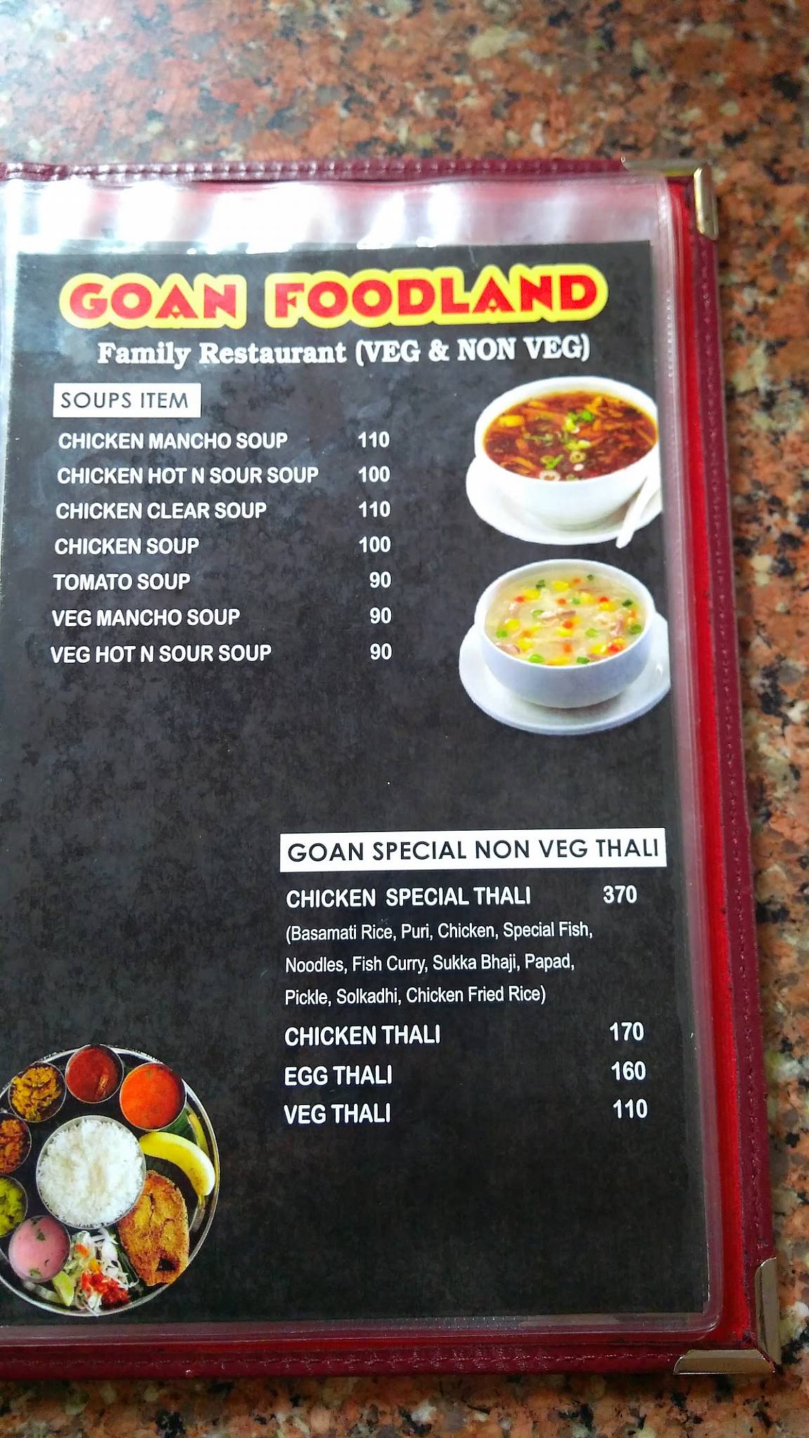 Menu at Goan Foodland Restaurant (Chinese, Indians & Kerala style ...
