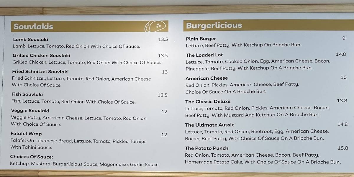 Menu at Golden Catch Fish & Chips, Williamstown