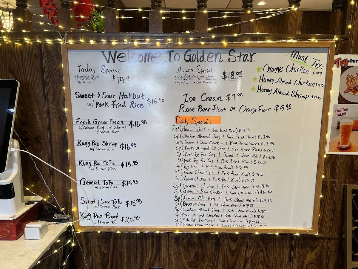 Menu at Golden Star Restaurant, Boise