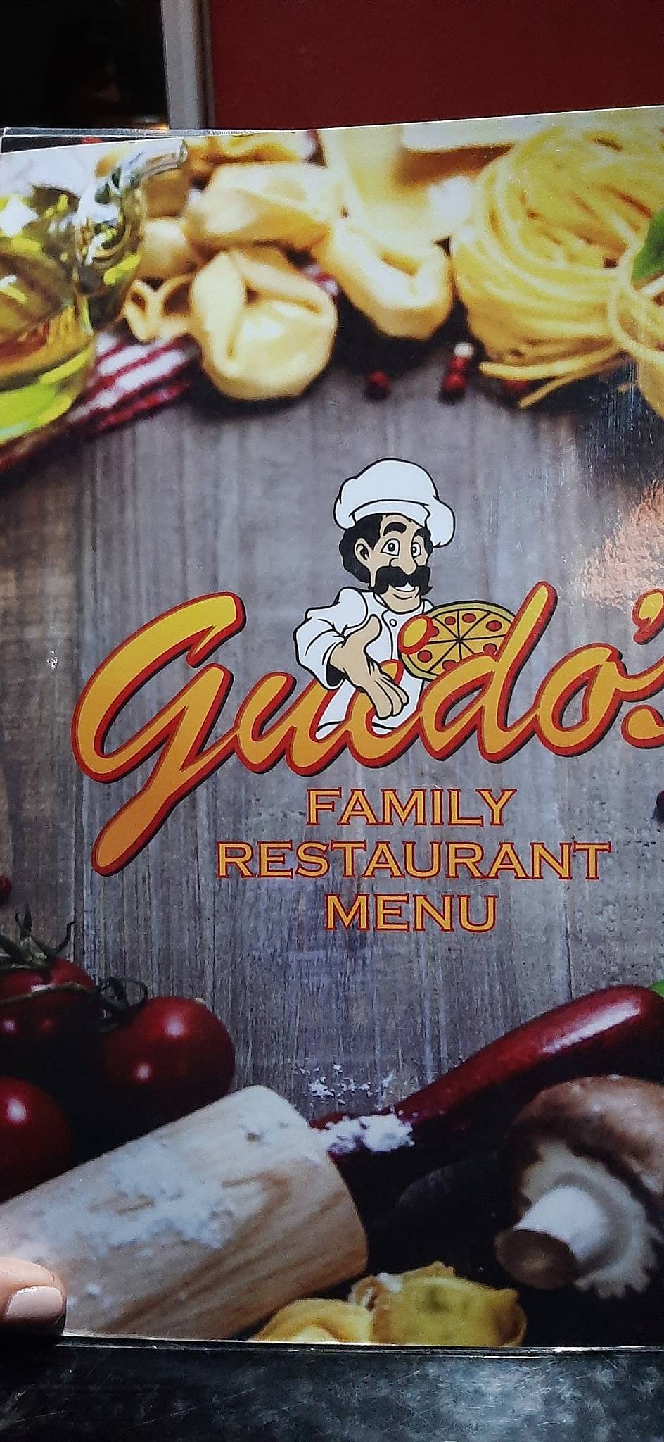 Menu at Guido's restaurant, East London, Gonubie Mall