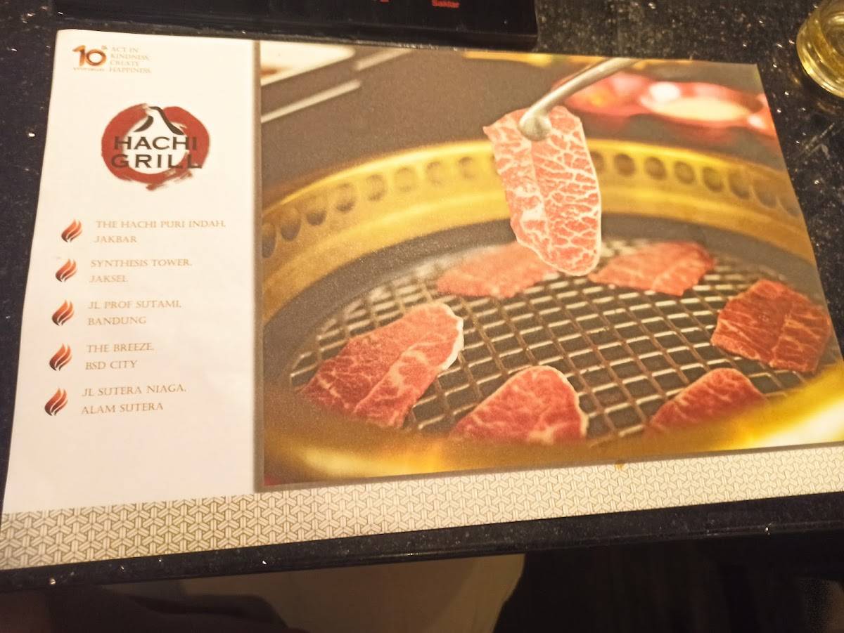 Menu at Hachi Grill Puri Indah restaurant, West Jakarta