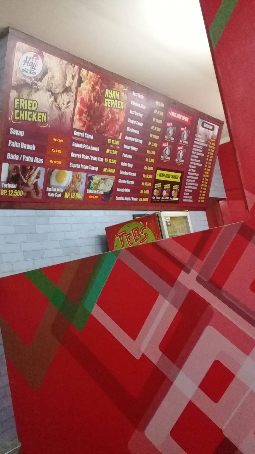 Carta del restaurante Hajj Chicken, Bantul