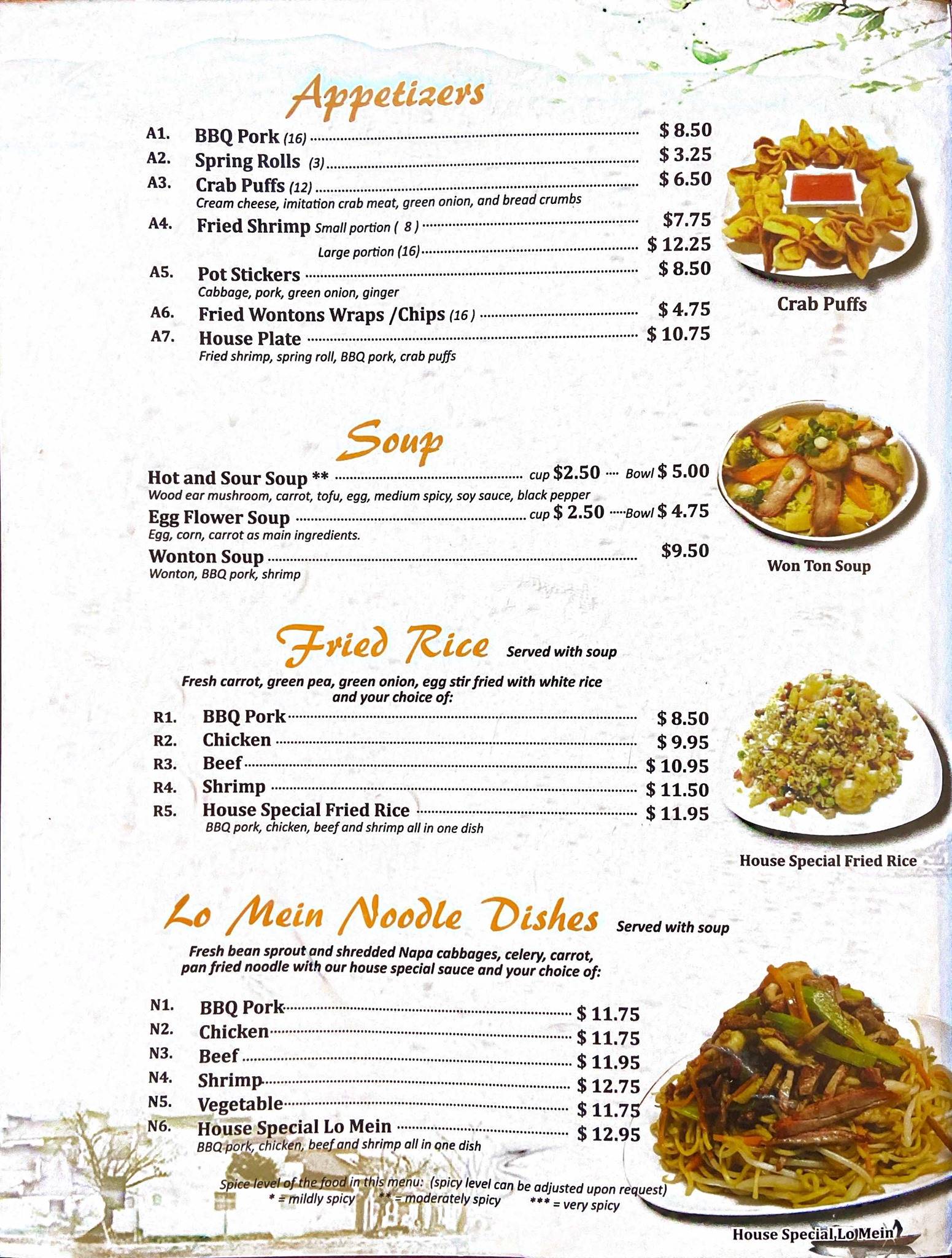 Menu at Hot Point Chinese Restaurant, The Dalles