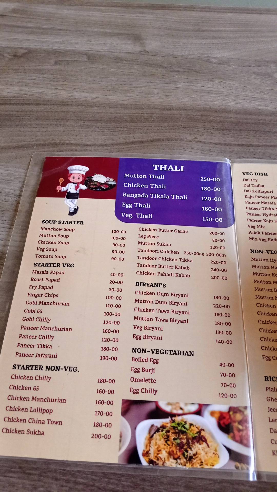 Menu at Hotel ksb kitchen thali, Belgaum