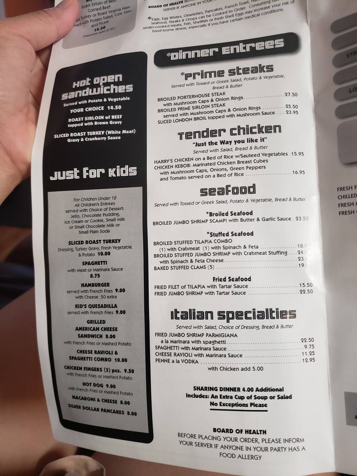 Menu at Huntington Golden Coach Diner restaurant, Huntington