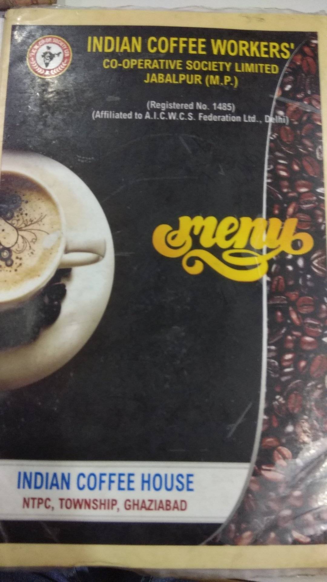 Menu at ICH, Indian Coffee House, Sidipur