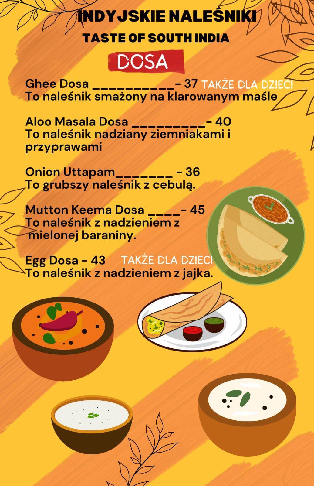 Menu at INDIAN SPICE CRAFT Restaurant- Indian and Thai cuisine, Warsaw