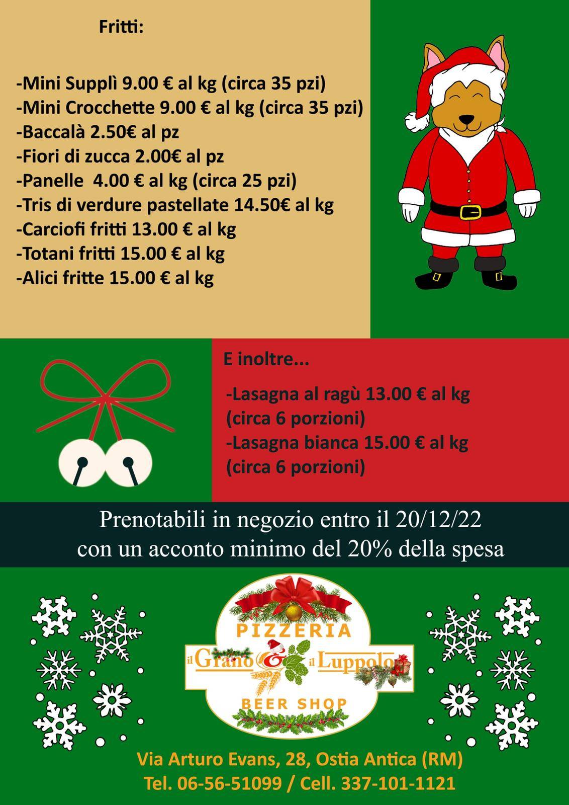 Menu da Il Grano & il Luppolo ristorante, Municipio Roma X