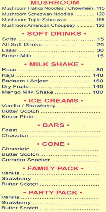 Menu at Jagdamba snacks corner, Mumbai, XVX4+X9X