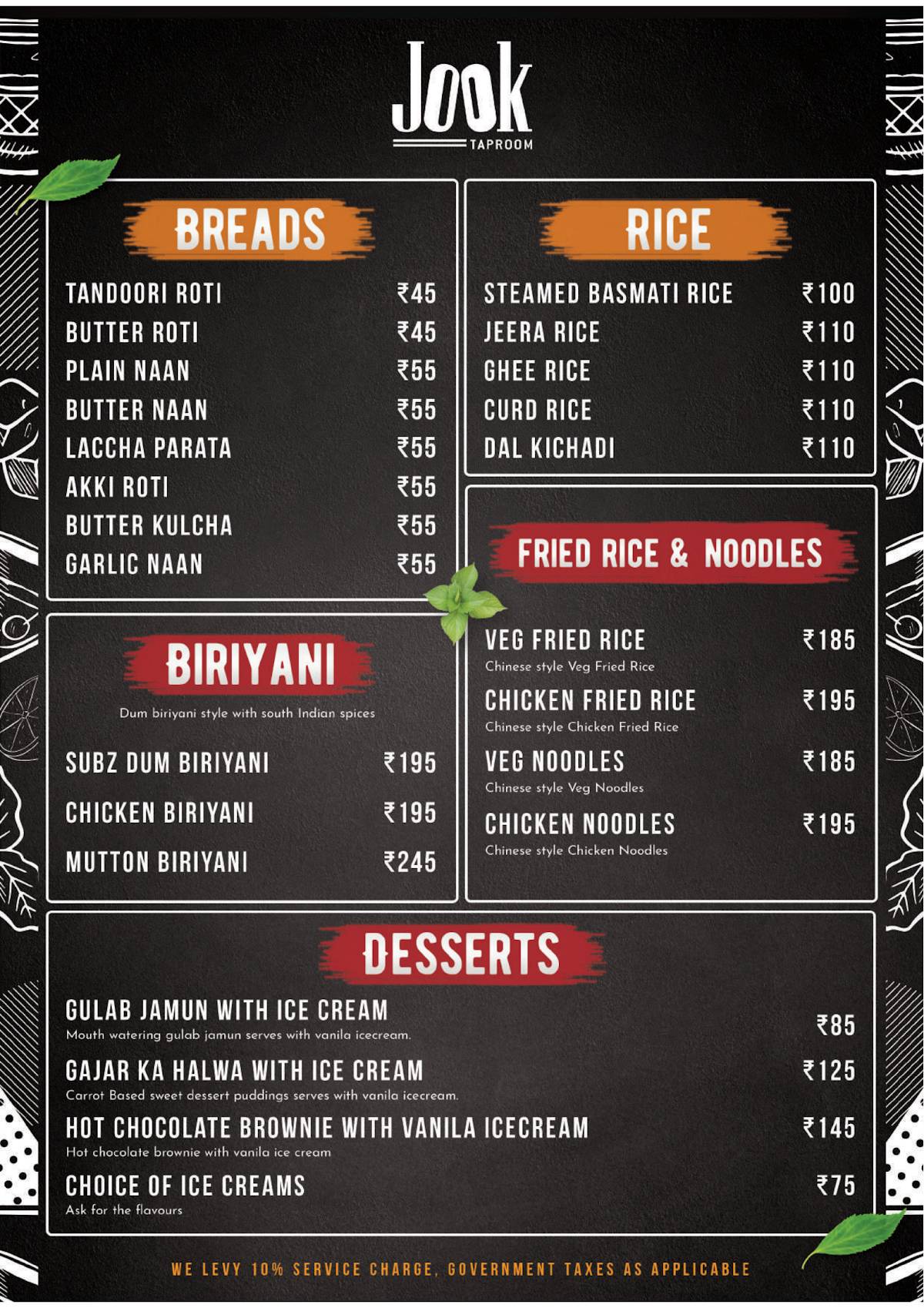 Menu at Jook Taproom- Pub in Indiranagar, Bengaluru