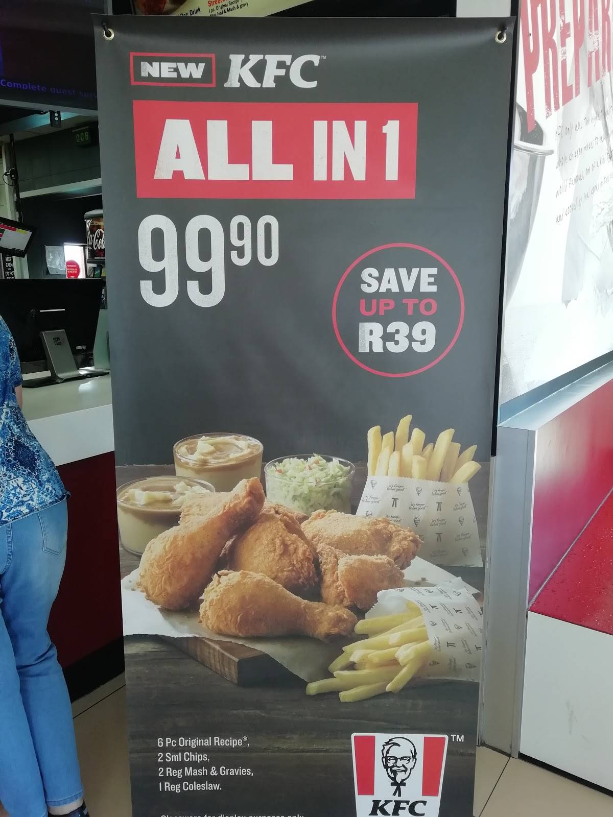 Menu at KFC Newton Park restaurant, Port Elizabeth, 342 Cape Rd