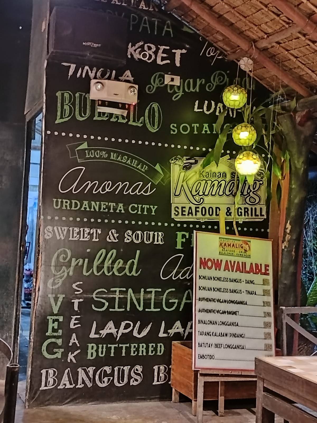 Carta del restaurante Kainan sa Kamalig - McArthur Highway, Anonas ...