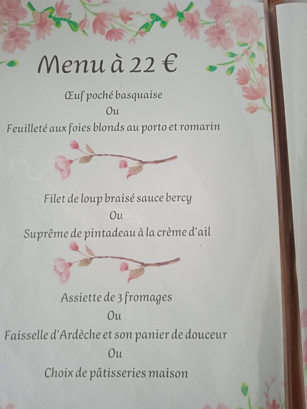 Menu au LA FOURCHETTE restaurant-traiteur Le TEIL 07400, Le Teil