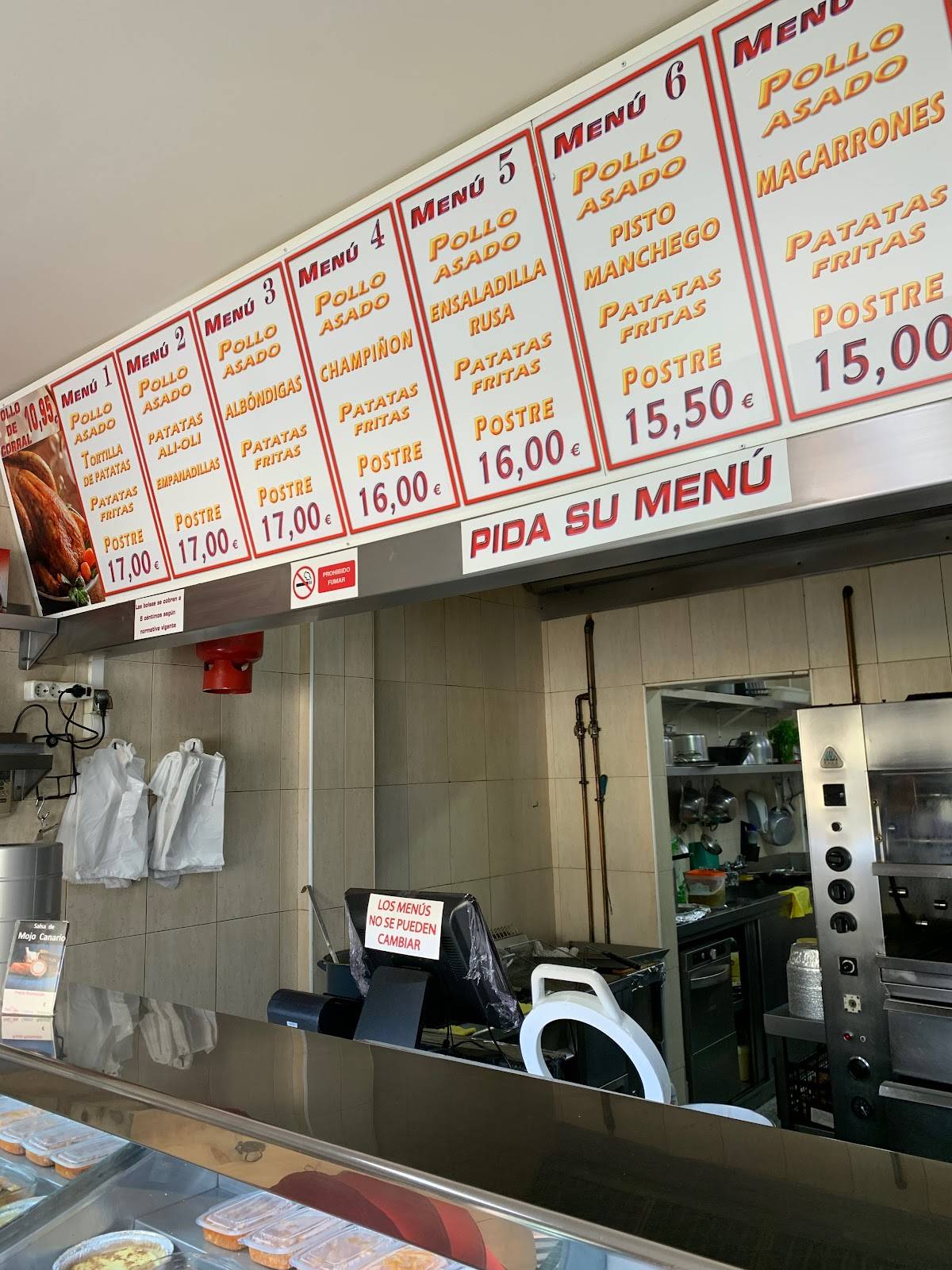 Carta del restaurante La Boutique del Pollo, Madrid, C. la Dolorosa