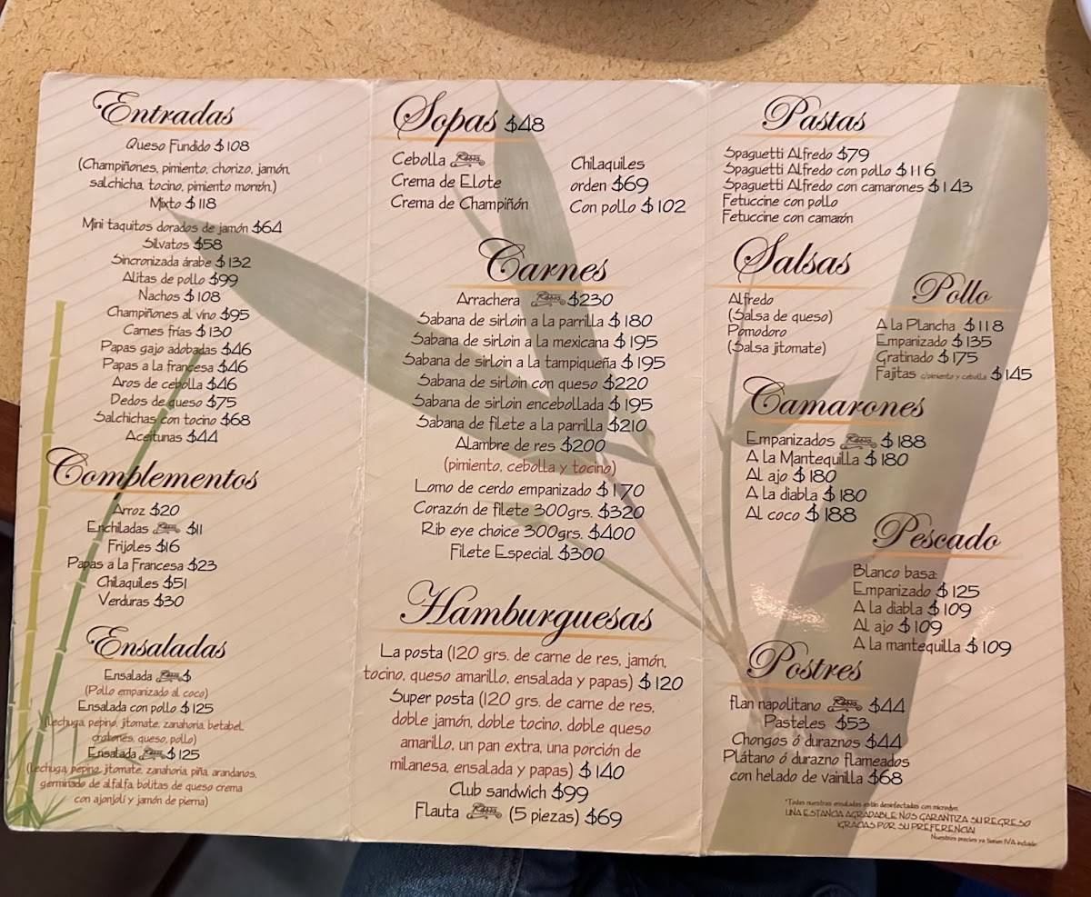 Carta de Restaurant La Posta OCOTLAN JALISCO, Ocotlán