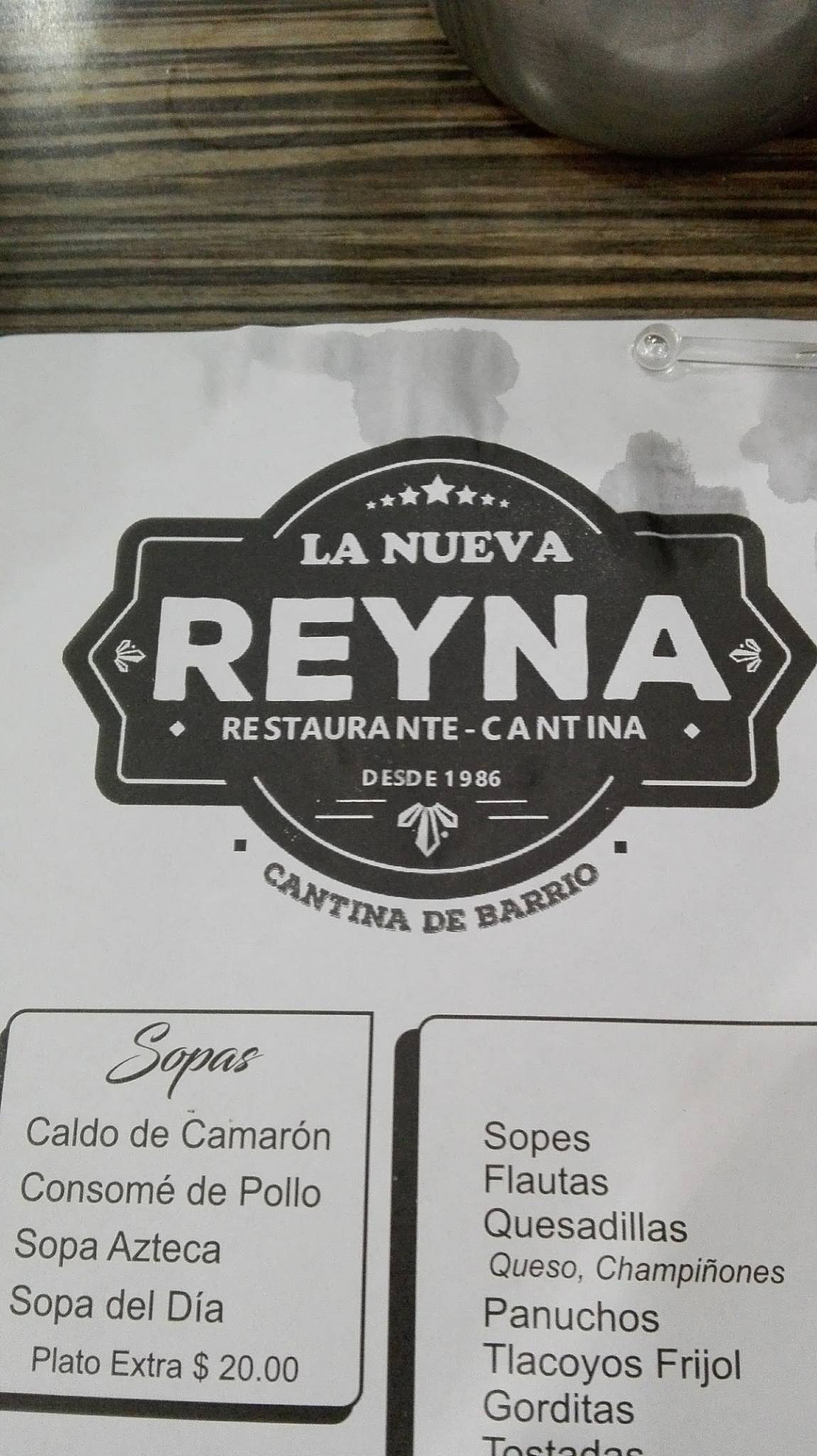 Carta de La Reyna Restaurante Bar & Cantina, Ciudad de México, Claudio ...