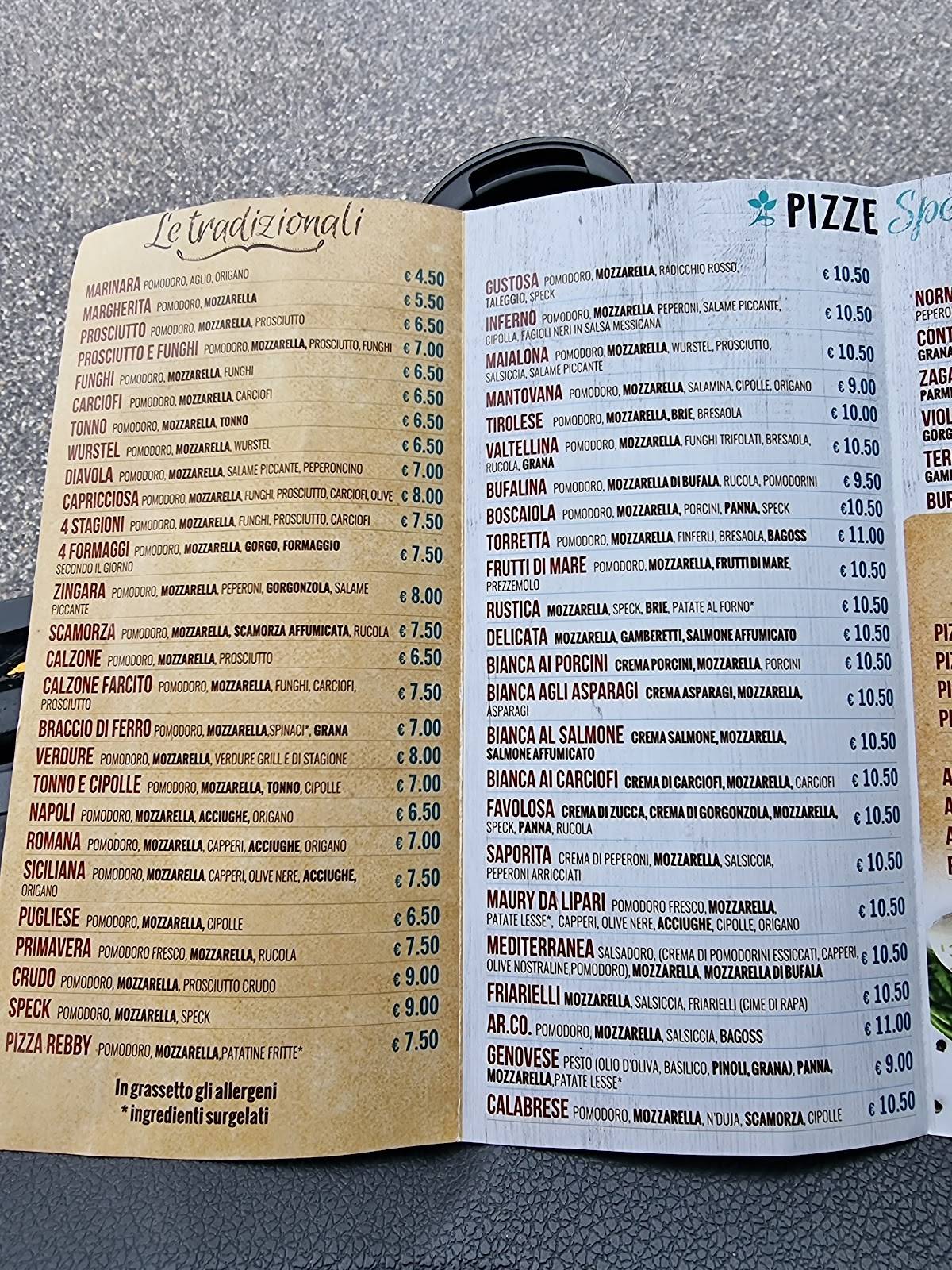 Menu da La Torretta da Mauri ristorante, Montichiari