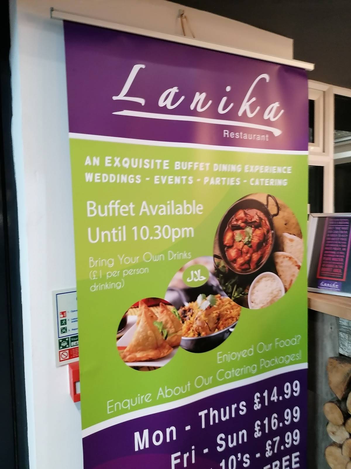 Menu at Lanika Restaurant, Halifax