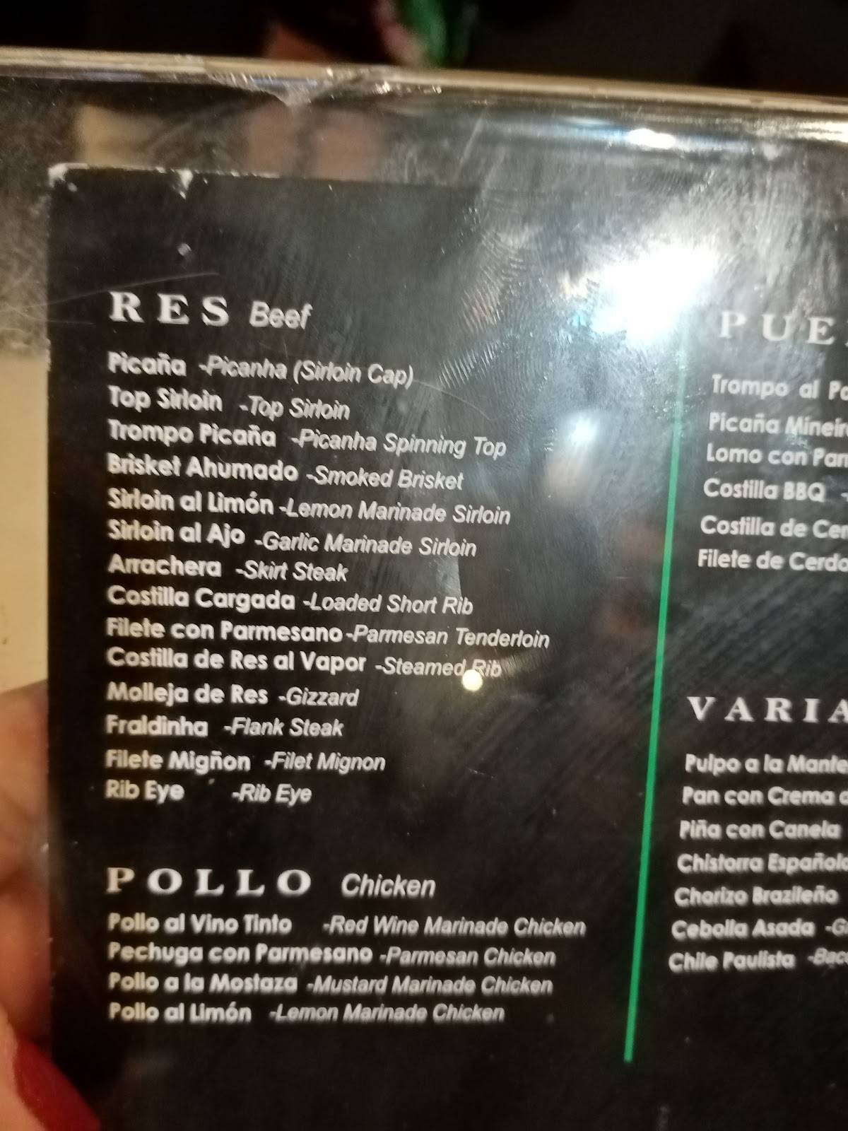 Carta de Las Espadas - Brazilian Steakhouse, Hermosillo