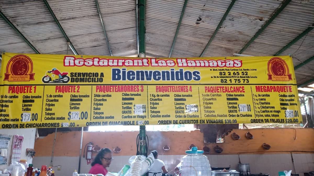 Carta del restaurante Las Hamacas, Poza Rica, Blvd. Adolfo Ruíz ...