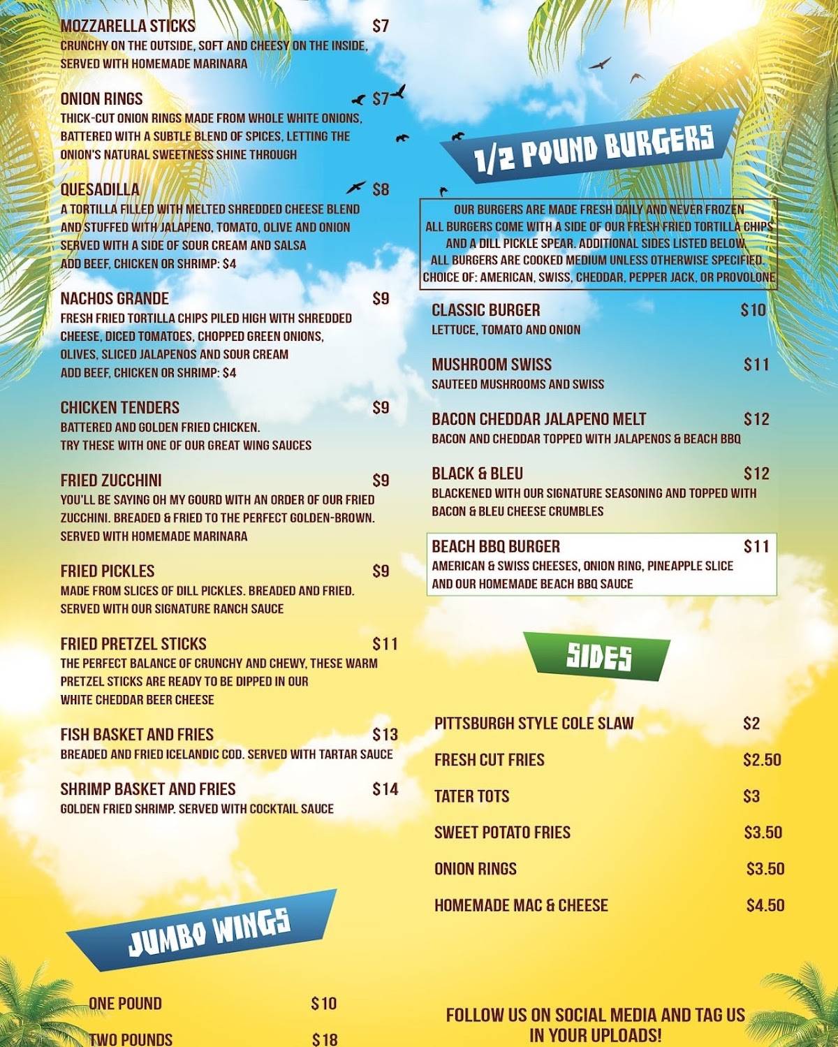 Menu at Last Resort Riverfront Bar & Grill, Toronto
