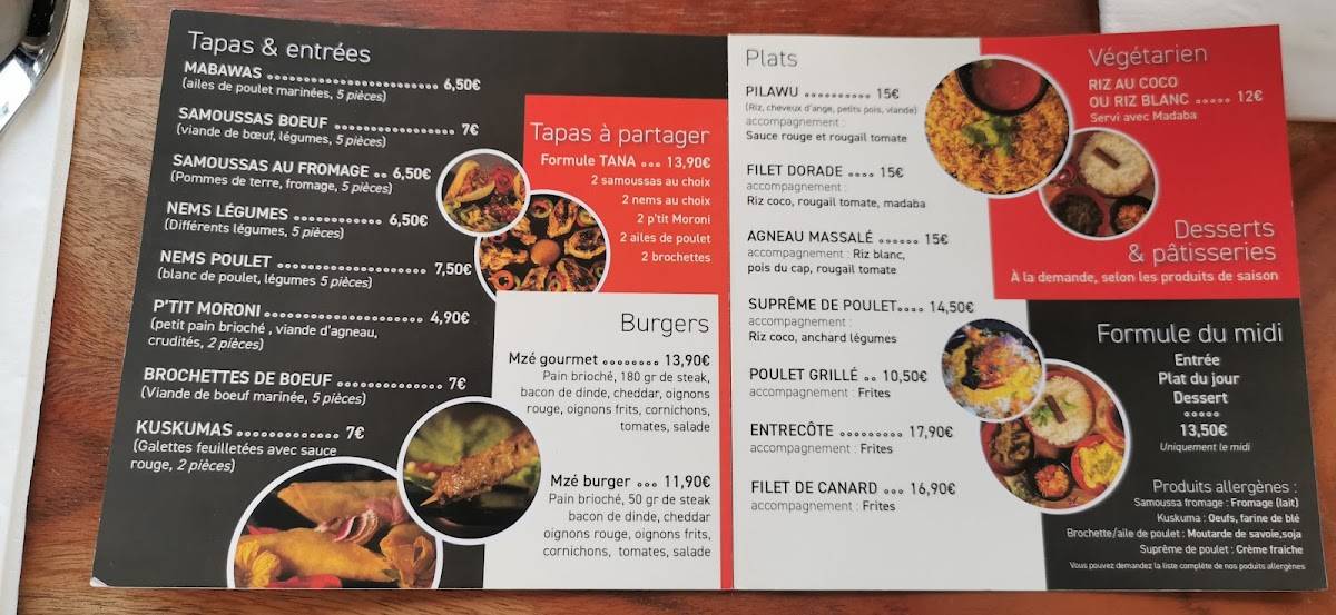 Menu at Restaurant Le 124, Cholet